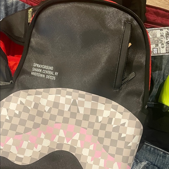 Sprayground | Bags | Sprayground Black And Pink Checkered Backpack ...